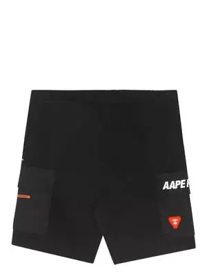 AAPE BY *A BATHING APE Cargo Shorts With Logo Detail - Black