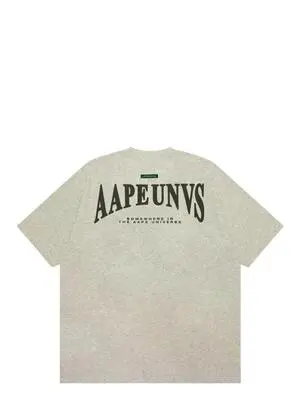 AAPE BY *A BATHING APE Moonface Logo-patch T-shirt - Grey