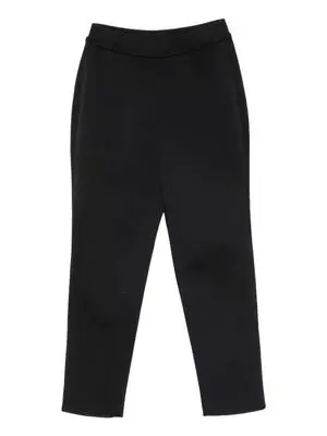 CFCL Fine Knit Tapered Leg Cropped Trousers - Black