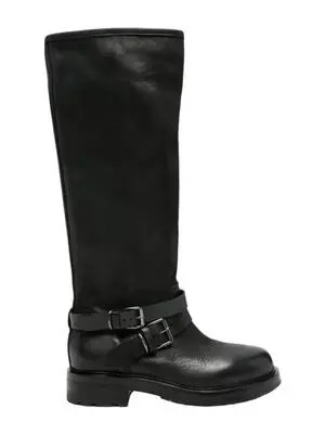 STRATEGIA SHOES Strategia Buckle-strap Knee-high Boots - Black