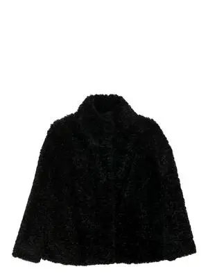 Herno Faux-fur High-neck Coat - Black