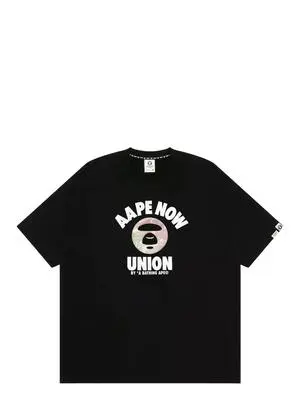 AAPE BY *A BATHING APE Moonface-print T-shirt - Black