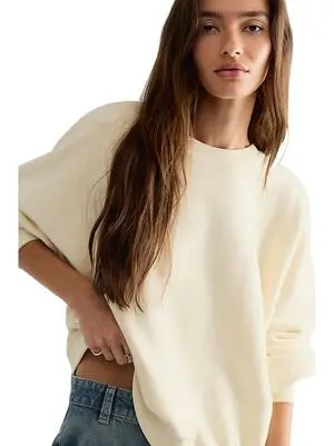 Free People We The Free Jj Asymmetric Sweatshirt - Tofu