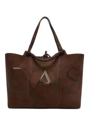 Casadei Galleria Valour Suede Tote Bag - Brown