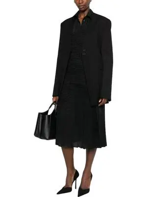 FENDI FENDI Pleated Zigzag Pattern Midi Dress