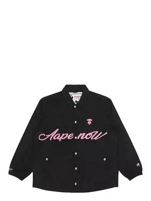 AAPE BY *A BATHING APE Moonface Embroidered Coach Jacket - Black