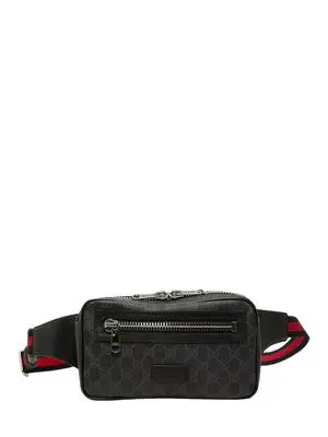 Gucci Gg Supreme Web Belt Bag - Black
