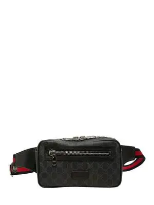 Gucci Gg Supreme Web Belt Bag - Black