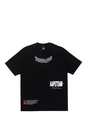 AAPE BY *A BATHING APE Moonface Graphic-print T-shirt - Black