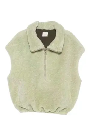 ALYSI Sleeveless Half-zip Gilet - Green