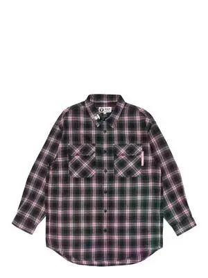 AAPE BY *A BATHING APE Moonface Plaid Shirt - Pink