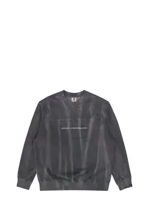 AAPE BY *A BATHING APE Embroidered Tie-dye Sweatshirt - Grey