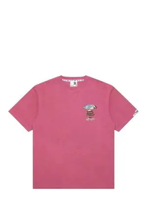 AAPE BY *A BATHING APE Moonface-print T-shirt - Pink