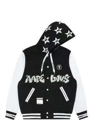 AAPE BY *A BATHING APE Embroidered Hooded Jacket - Black