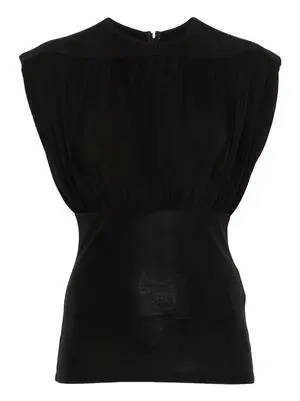 ANINE BING Sleeveless Crewneck Top - Black