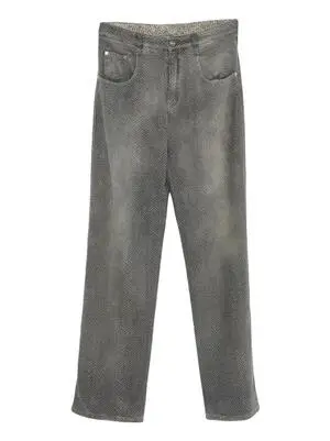 Ermanno Scervino Geometric Pattern Wide-leg Jeans - Grey