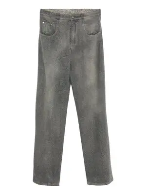 Ermanno Scervino Geometric Pattern Wide-leg Jeans - Grey