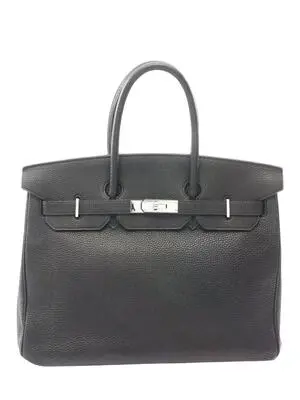 Hermès 35cm Togo Leather Birkin Retourne Handbag - Black