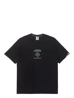 AAPE BY *A BATHING APE Moonface Hologram-print T-shirt - Black