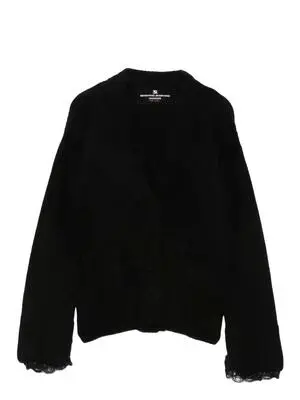 Ermanno Scervino Lace-trim Cashmere Cardigan - Blue
