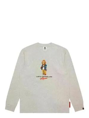 AAPE BY *A BATHING APE Graphic-print Long-sleeve T-shirt - Grey