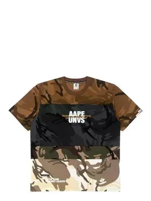 AAPE BY *A BATHING APE Camo-print Colour-block T-shirt - Black