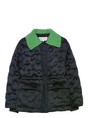 Stine Goya Quilted Jacket With Contrasting Collar - Blue