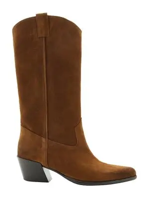 Staud Monty Suede Knee High Boots - Brown