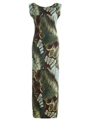 Staud Veronica Knit Maxi Dress - Green