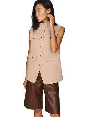 ALIGNE Winnie Utility Vest Top - Camel