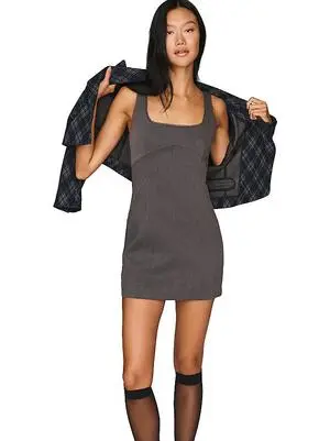 Endless Rose Classic Mini Dress - Grey