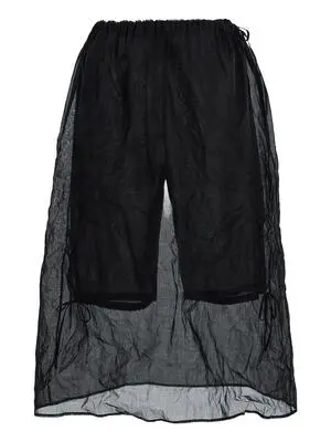 Prada Sheer Organza Skort With Built-in Shorts - Black