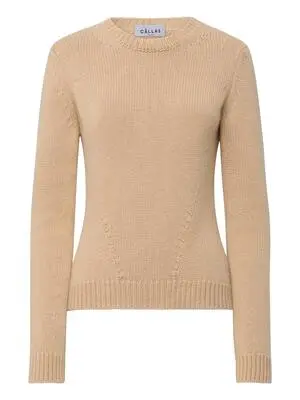 CALLAS MILANO Jeanne Cashmere Knit Sweater - Camel