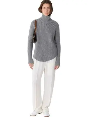 CALLAS MILANO Barrie Cashmere Turtleneck Sweater Grey