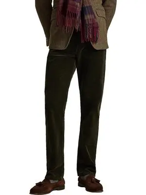 Ralph Lauren Hampton Straight Stretch Corduroy Pant - Estate Olive