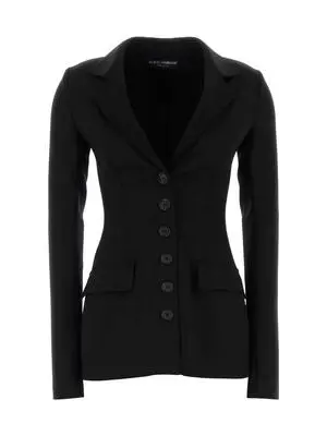 Dolce & Gabbana Stretch Wool Blazer - Black