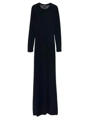TOM FORD TOM FORD Sheer-Back Knitted Maxi Dress Blue
