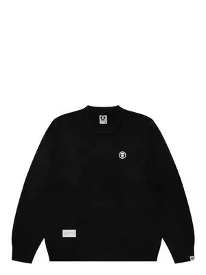 AAPE BY *A BATHING APE Moonface Logo Sweater - Black