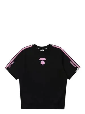 AAPE BY *A BATHING APE Logo-print Taped T-shirt - Black