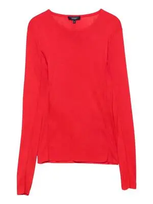 Soeur Lester Long-sleeve Boat-neck T-shirt - Red