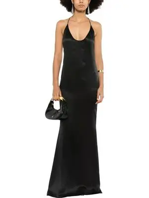 TOM FORD TOM FORD Silk Halter-Neck Evening Dress Black