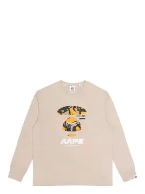AAPE BY *A BATHING APE Moonface Camo-graphic T-shirt - Neutrals