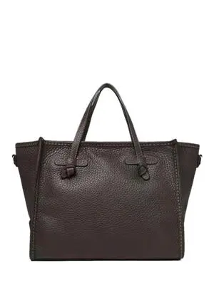 MARCELLA CLUB Leather Tote Bag - Brown