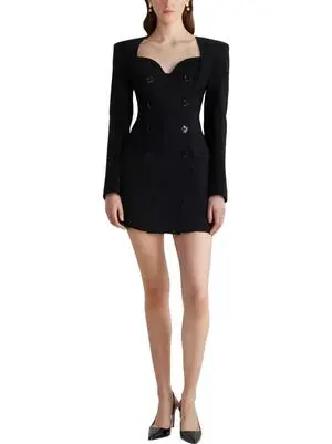 VIOLANTE NESSI Botero Heart-neckline Mini Dress - Black