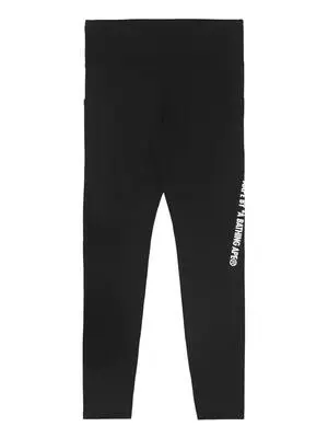 AAPE BY *A BATHING APE Moonface Patch-pocket Leggings - Black