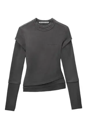 Alexander Wang Layered Long Sleeve Top - Grey
