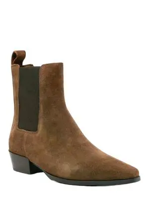 STRATEGIA SHOES Suede Chelsea Boots - Brown