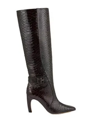 MALONE SOULIERS Malone Souliers Raven Snake-Effect Leather Boots