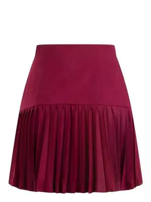 Alberta Ferretti High-waisted Pleated Skirt - Red