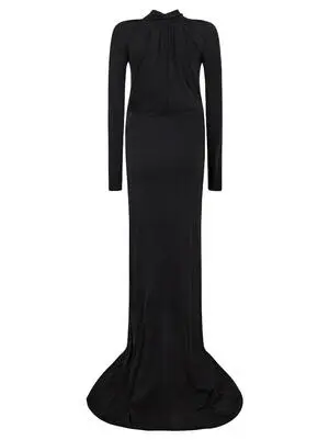 ALBERTA FERRETTI Alberta Ferretti Long Sleeve Cut-Out Gown